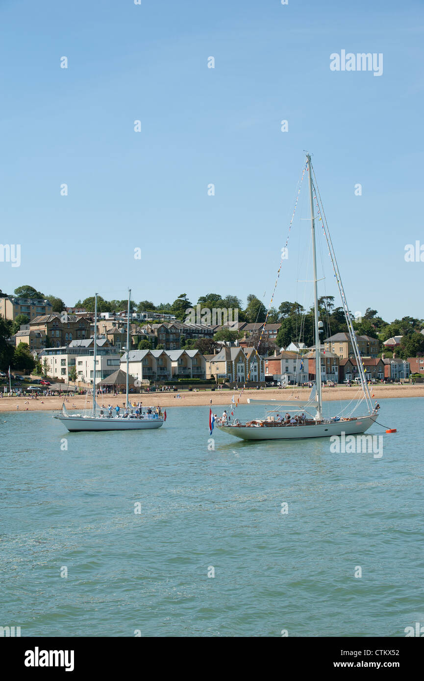 Gurnard Bay Cowes Isle of Wight England UK Stock Photo - Alamy
