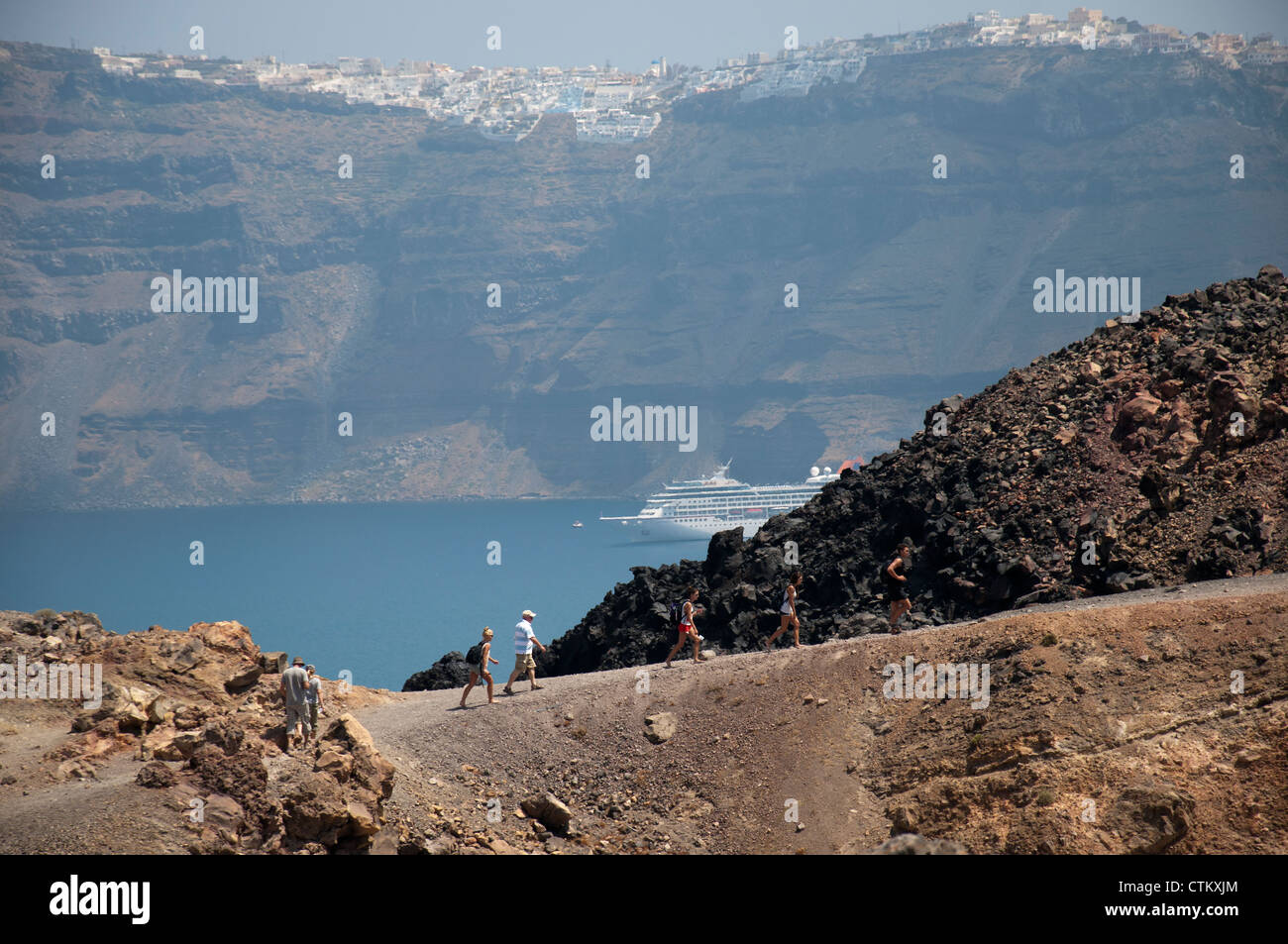 Santorini island hot springs hi-res stock photography and images - Alamy