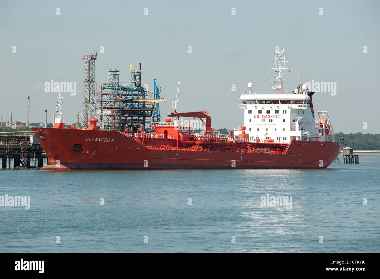 Fawley Refinery Southampton Water England UK The Eli Knutsen tanker ...