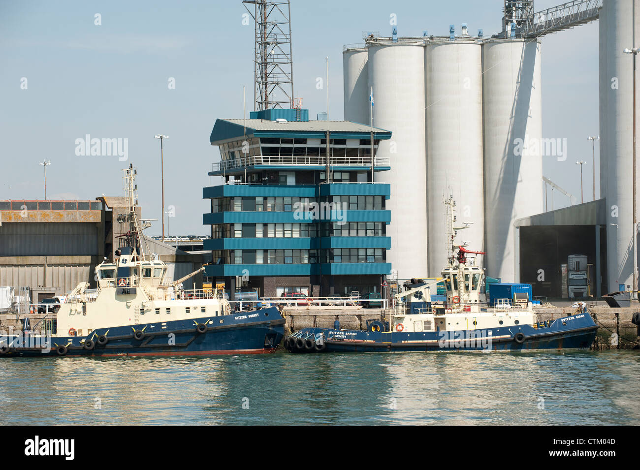 Port of Southampton England UK Tugs Svitzer Surrey and Sarah alongside ...