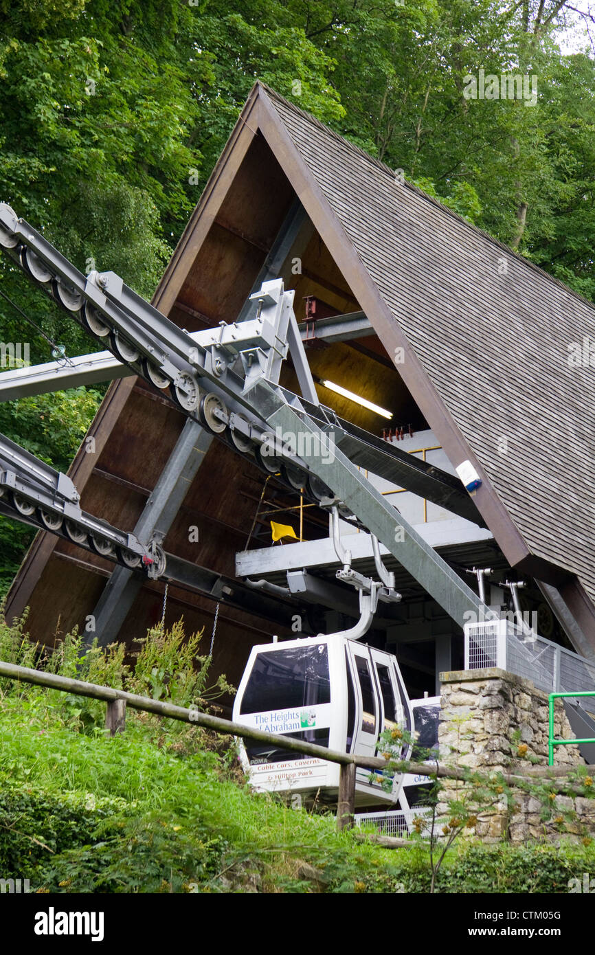 Cable cars at Heights of Abraham Matlock Bath Derbyshire Peak District ...