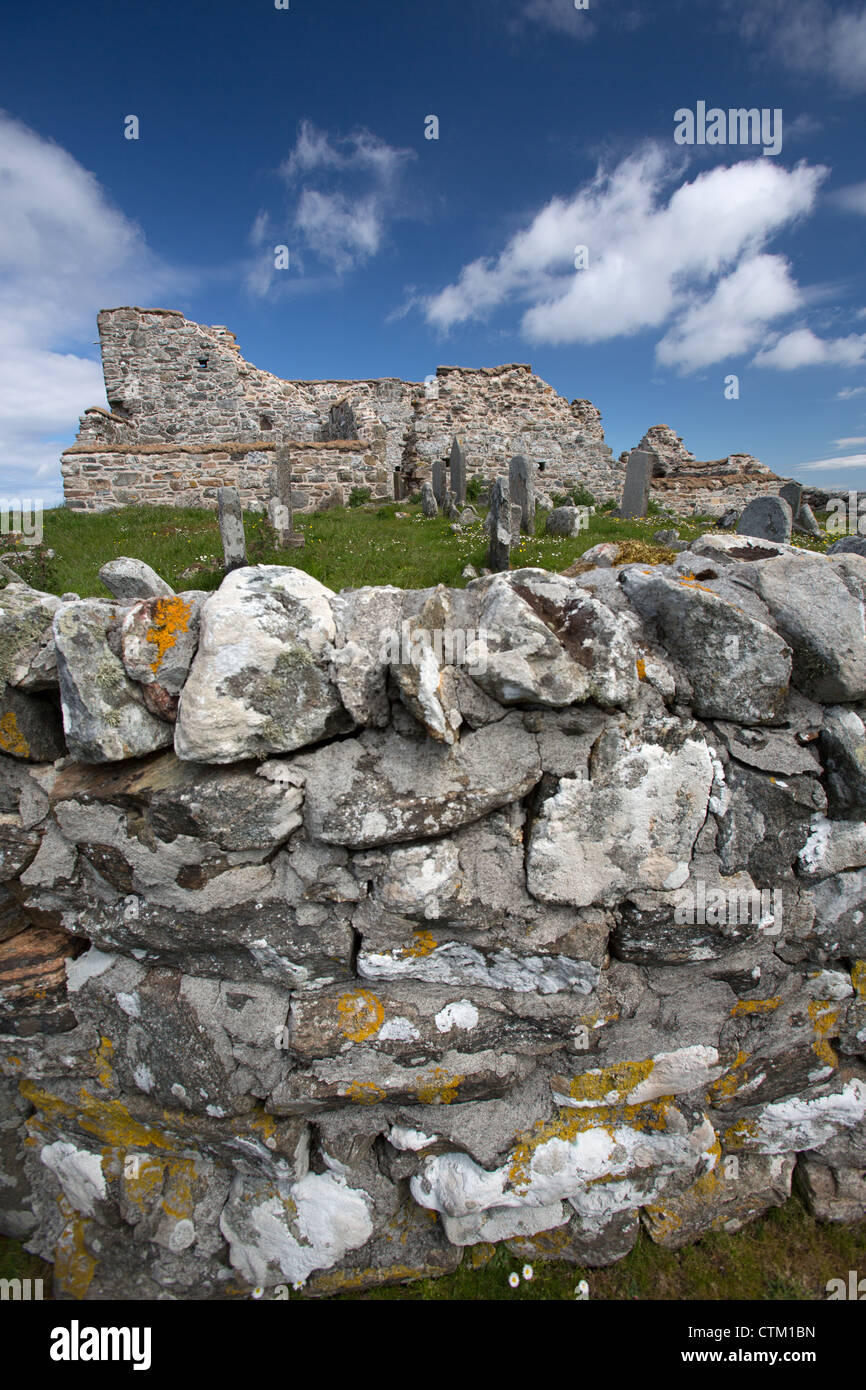 Isle of North Uist, Scotland. Picturesque view of 13th century Trinity ...