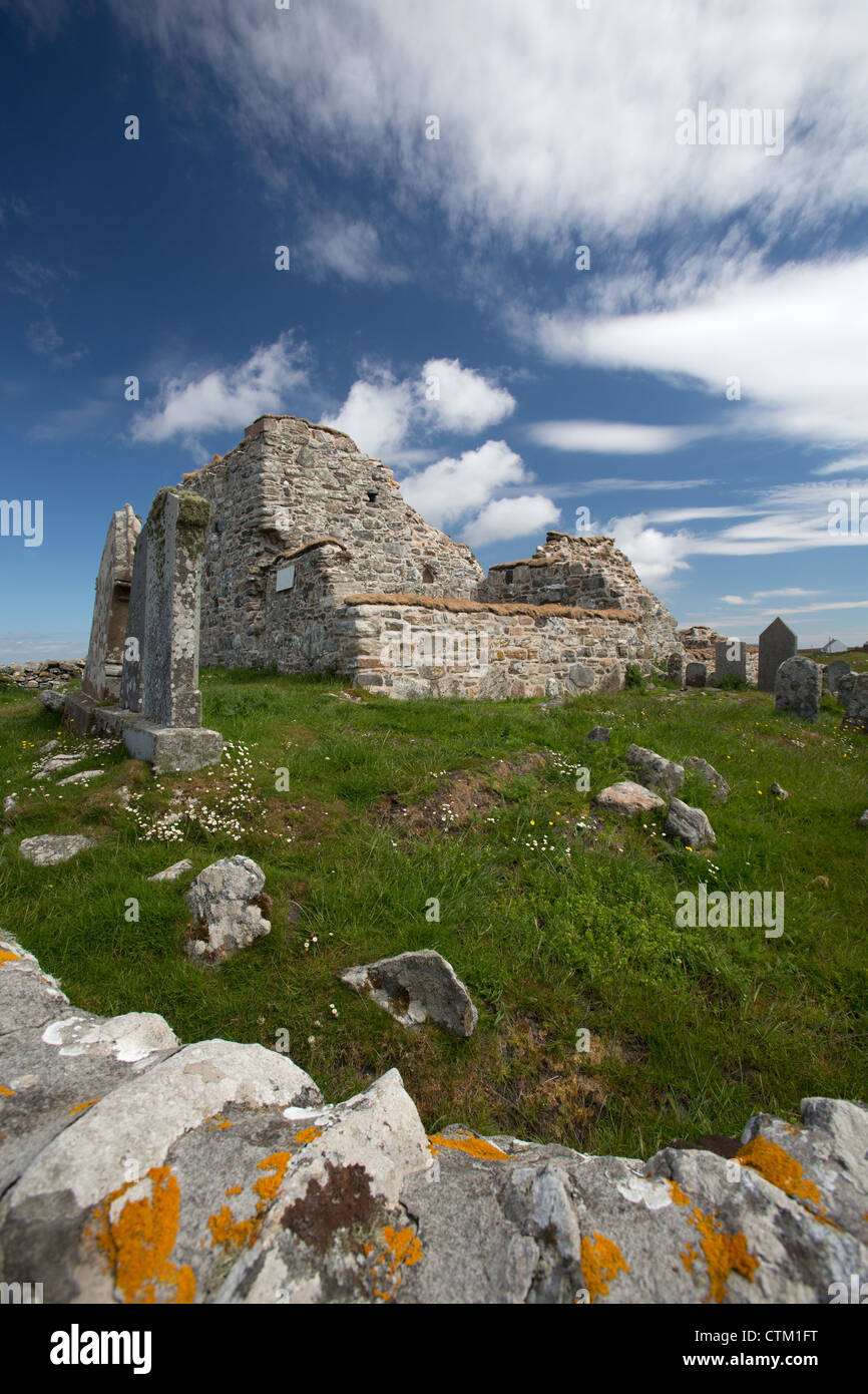 Isle of North Uist, Scotland. Picturesque view of 13th century Trinity ...