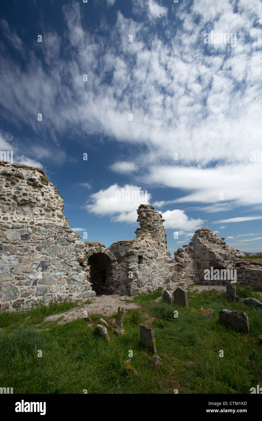Isle of North Uist, Scotland. Picturesque view of 13th century Trinity ...