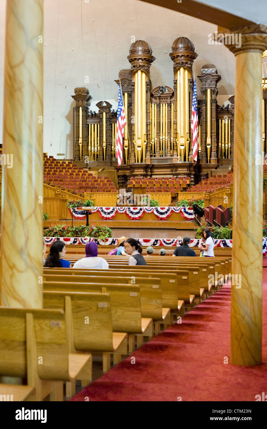 Visitors from around the world gather to hear the famous organ in the ...