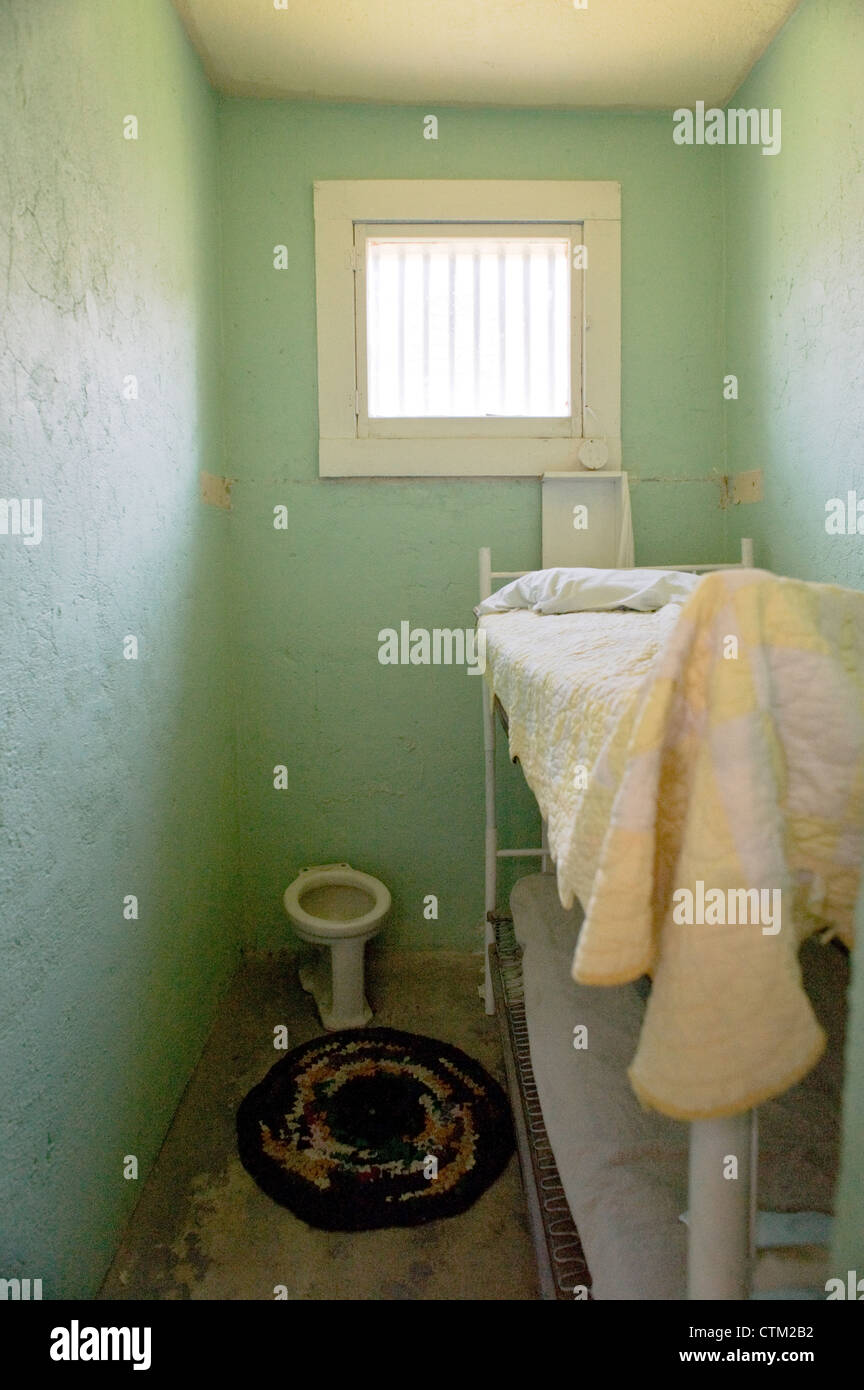 Prison cell for two, in the Women's Ward, at the Old Idaho State ...