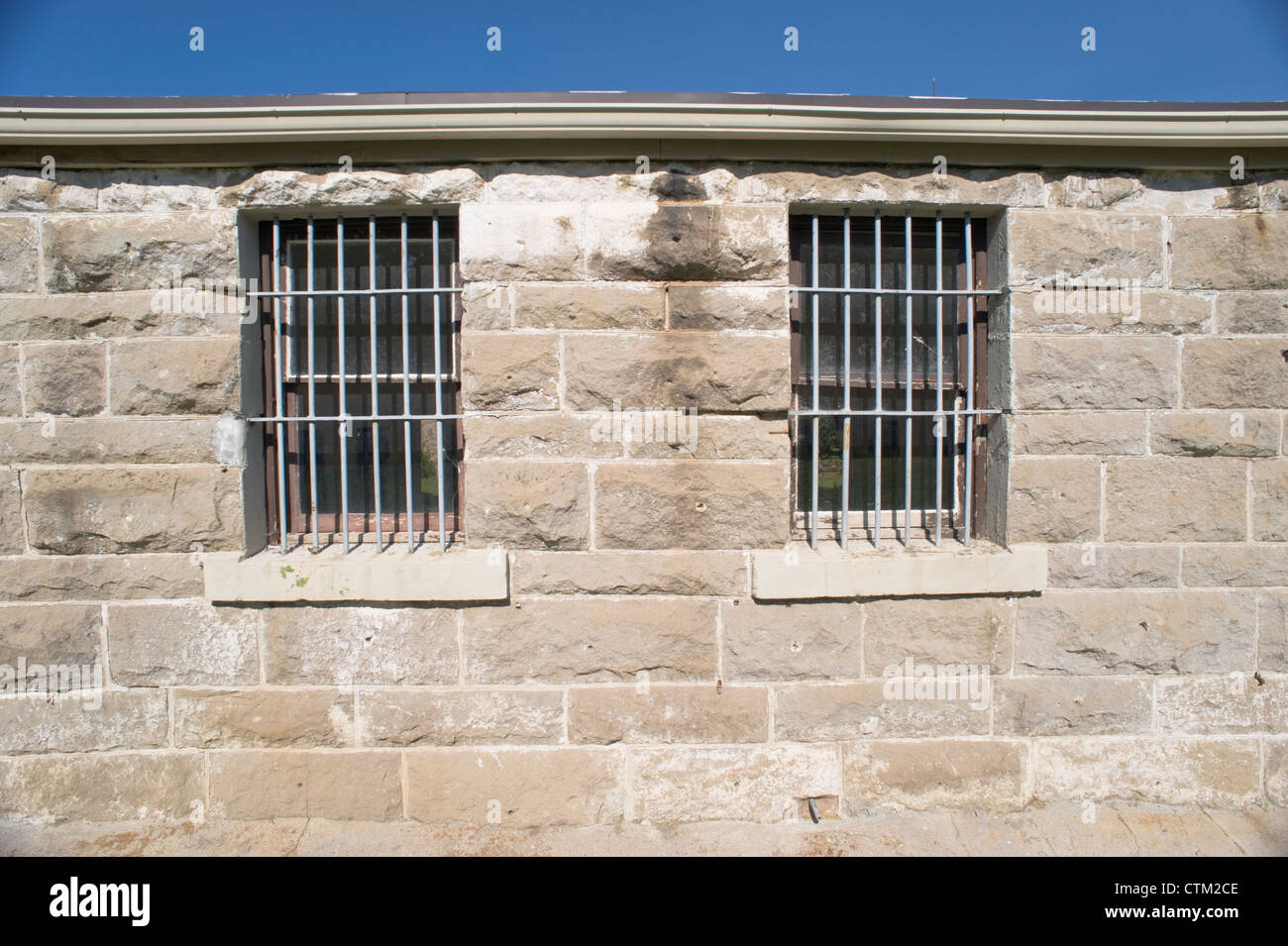 Prison cell windows, the Women's Ward, at the Old Idaho State ...
