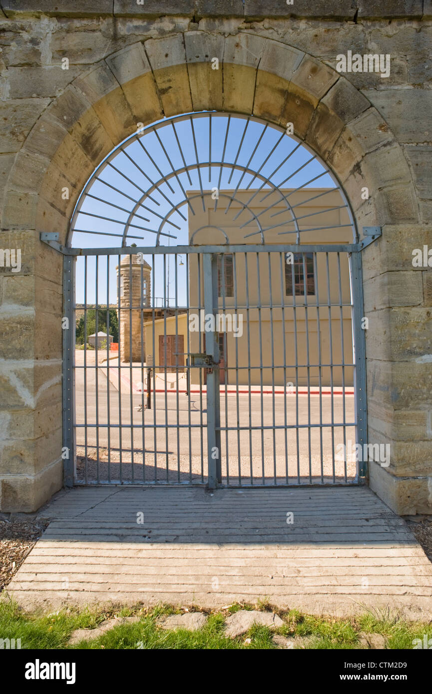 Imposing iron gate at the Old Idaho State Penitentiary, Boise, Idaho ...