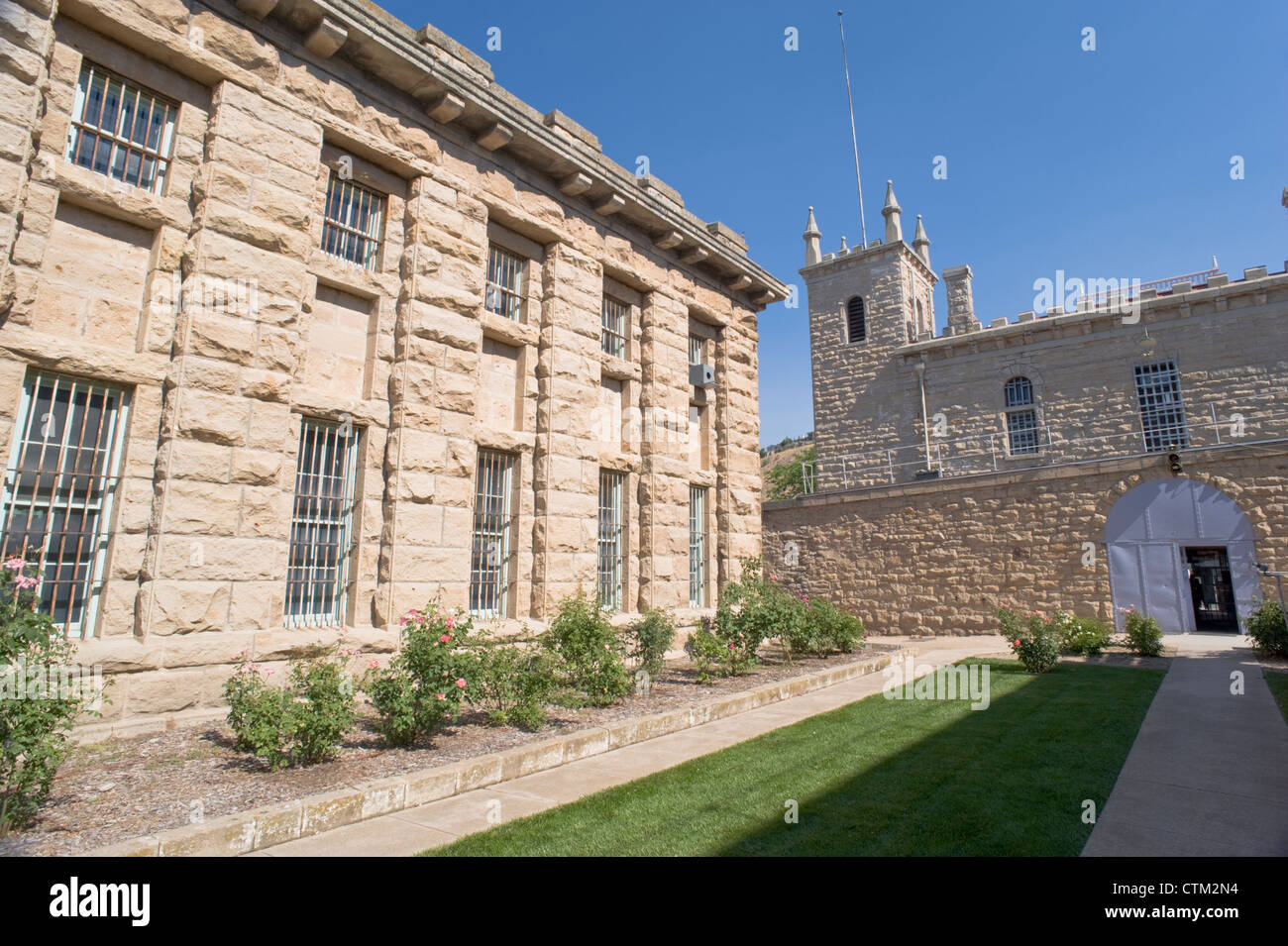 Cell block at the Old Idaho State Penitentiary, Boise, Idaho, USA Stock ...