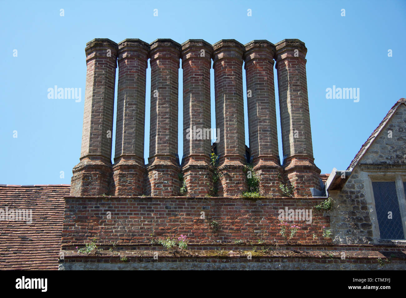 Row old chimneys hi-res stock photography and images - Alamy
