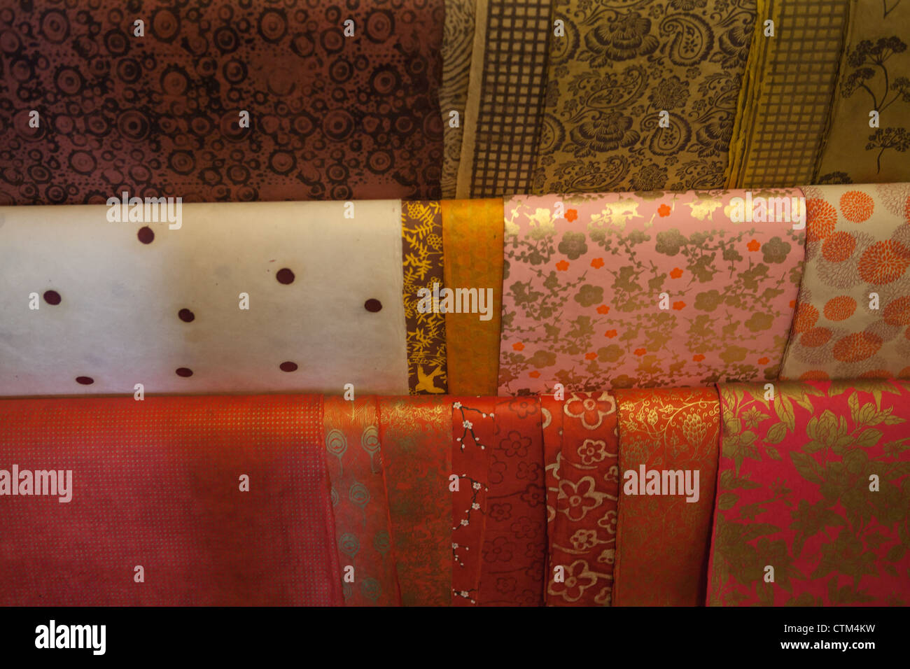 Rolls of pretty handmade paper Stock Photo - Alamy