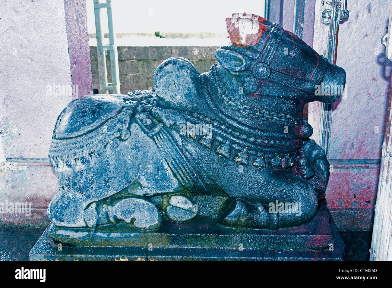 Nandi statue lord shiva temple hi-res stock photography and images - Alamy