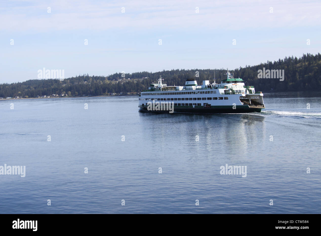 A Seattle Ferry in Puget Sound Stock Photo - Alamy