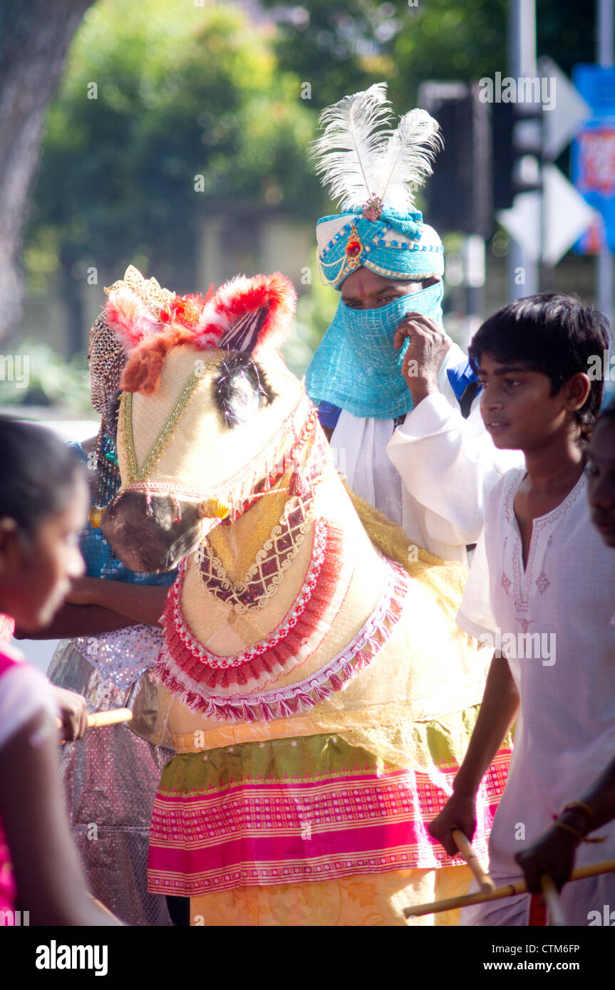traditional dance, during Thaipusam festival parade, Penang, 2011 Stock ...