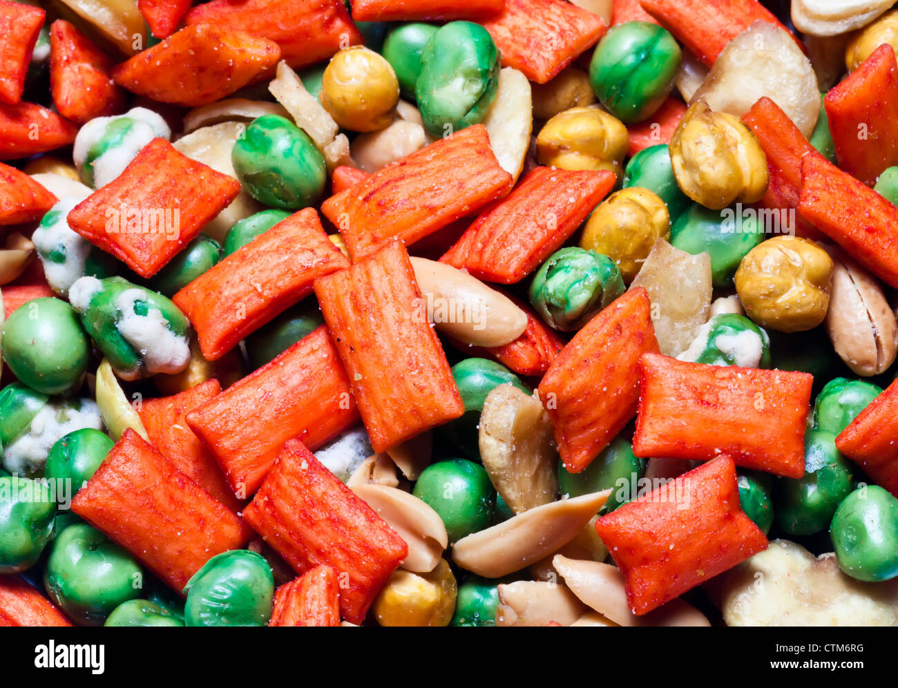 Macro shot of various types of peanuts for snack Stock Photo - Alamy