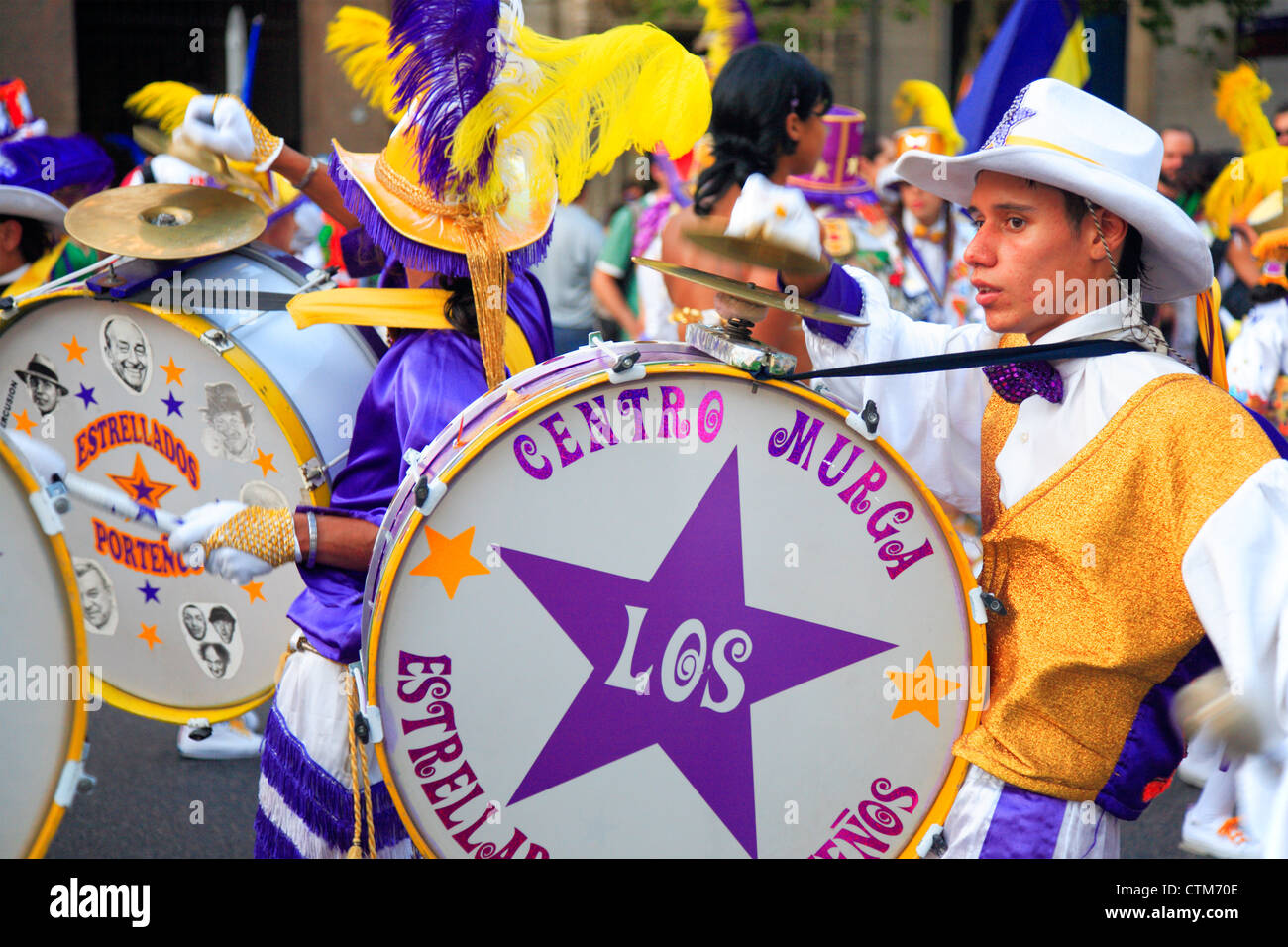 Murga group performing at Buenos Aires streets. Buenos Aires, Argentina ...