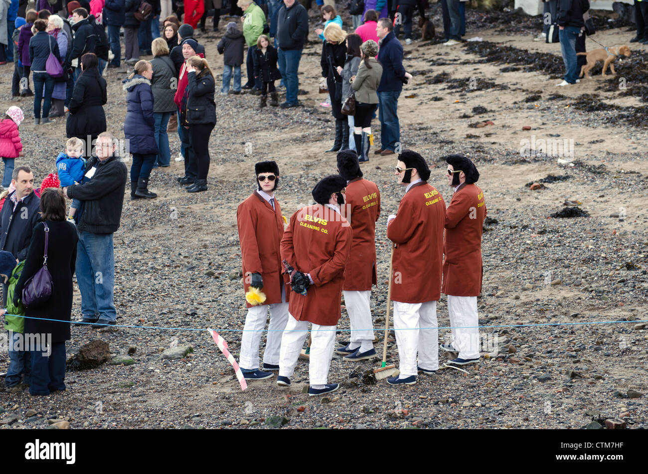 The Loony Dook, a New Year's Day event where people wade into the River ...