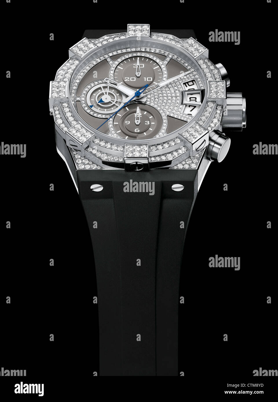 High luxury ladies wrist watch with diamond dial hi-res stock ...