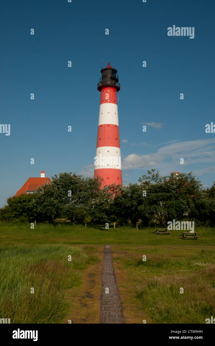 Westerhever Lighthouse, north German coast Stock Photo - Alamy