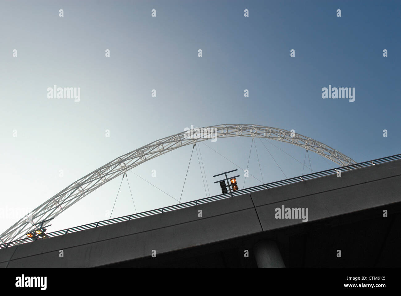 Wembley Stadium London UK. The Wembley Stadium lattice arch is the main ...