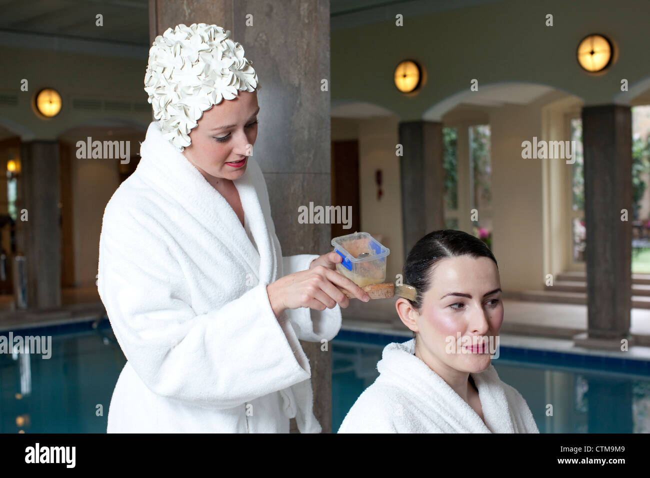 Synchronized swimmers having gelatin applied to hair at The Berkeley ...