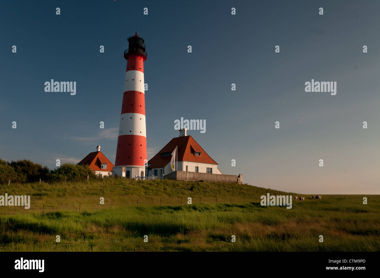 Westerhever Lighthouse, north German coast Stock Photo - Alamy