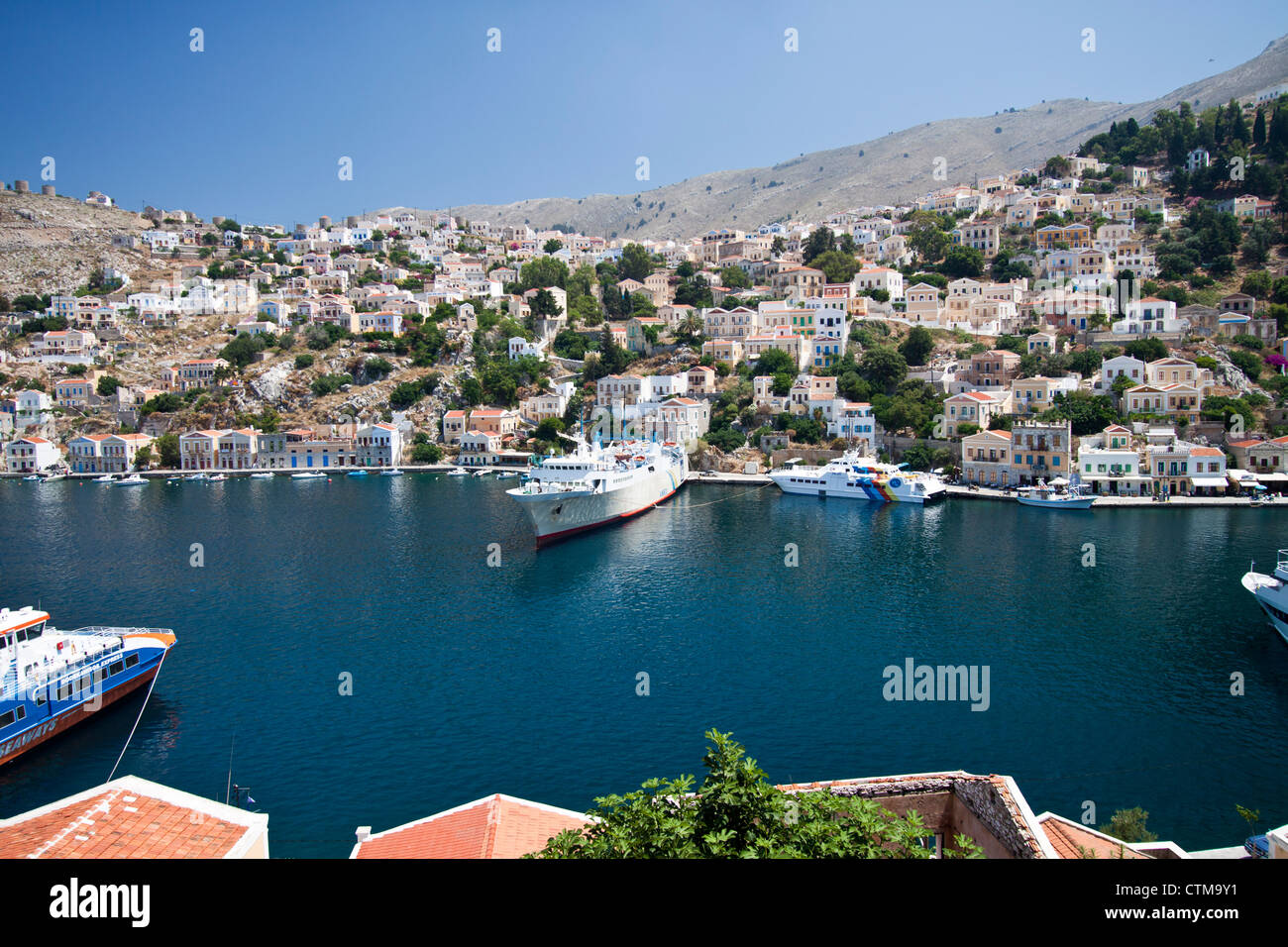 Symi Town Yialos Greece Stock Photo - Alamy