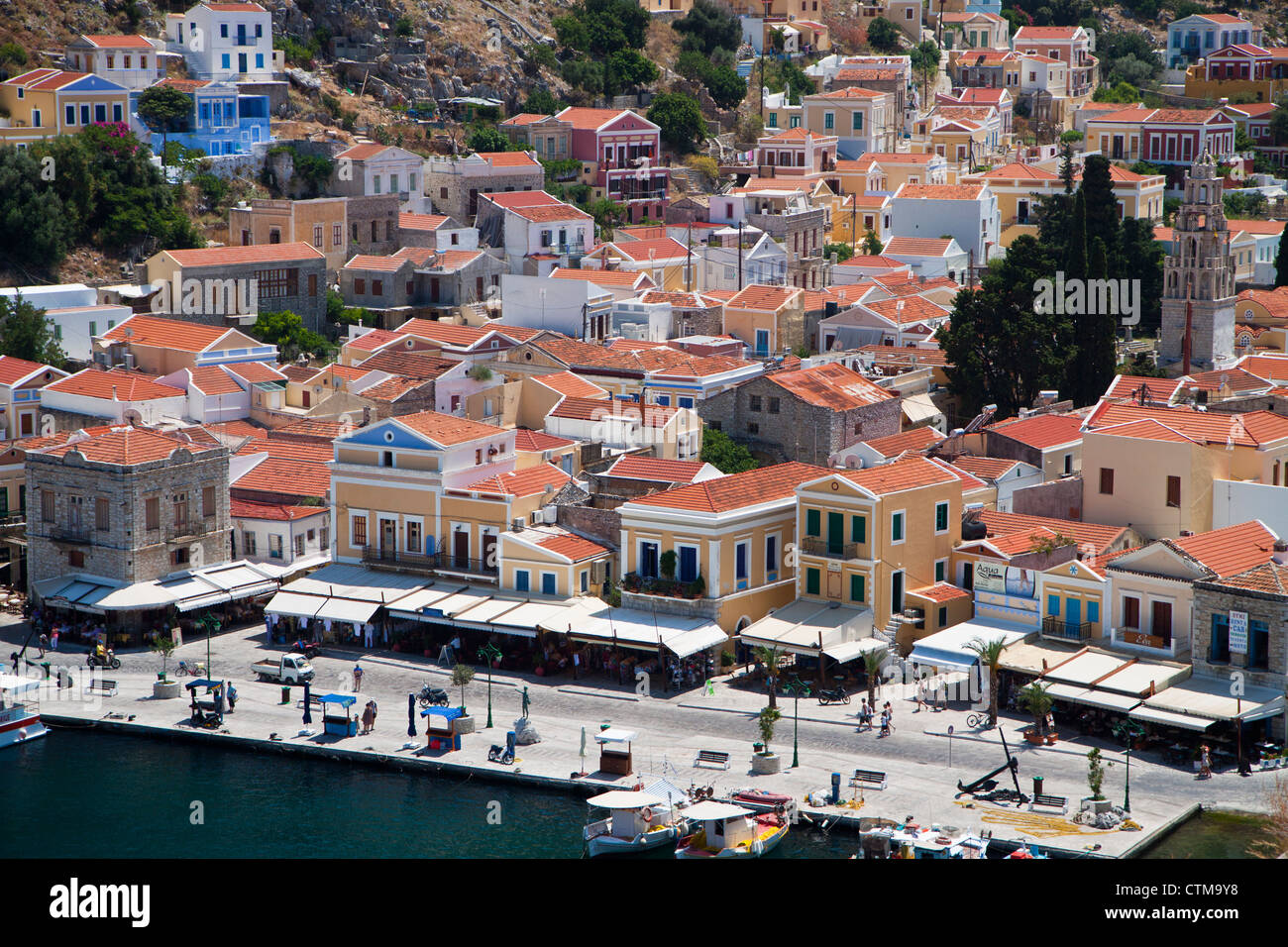 Symi Town Yialos Greece Stock Photo - Alamy
