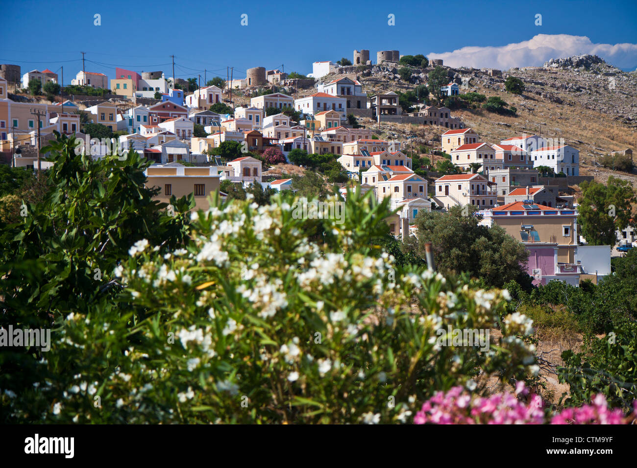 Symi Town Yialos Greece Stock Photo - Alamy