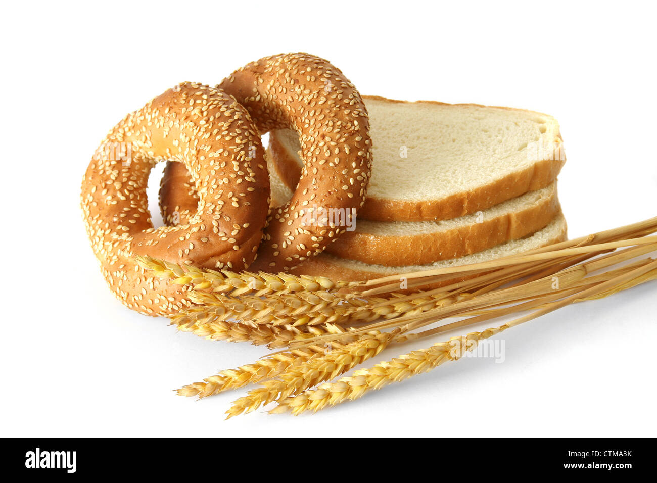 Bakery Products Isolated on White Background Stock Photo - Alamy