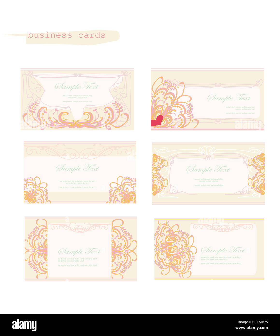Set of various business cards Stock Photo - Alamy