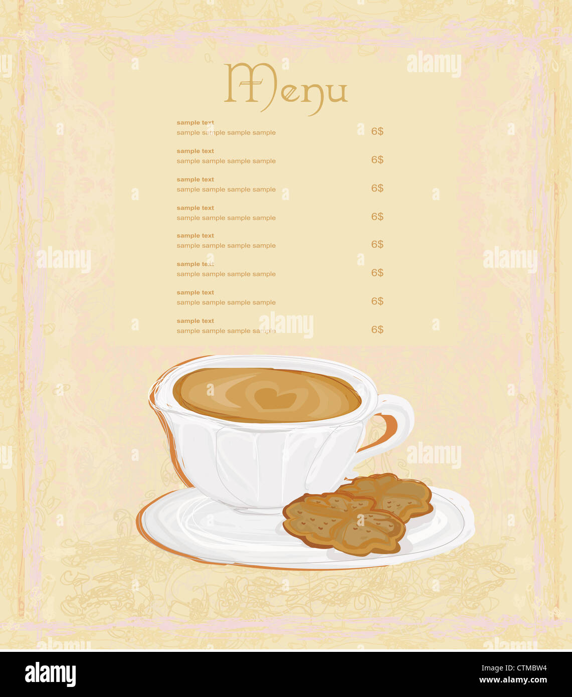 menu coffee shop Stock Photo - Alamy