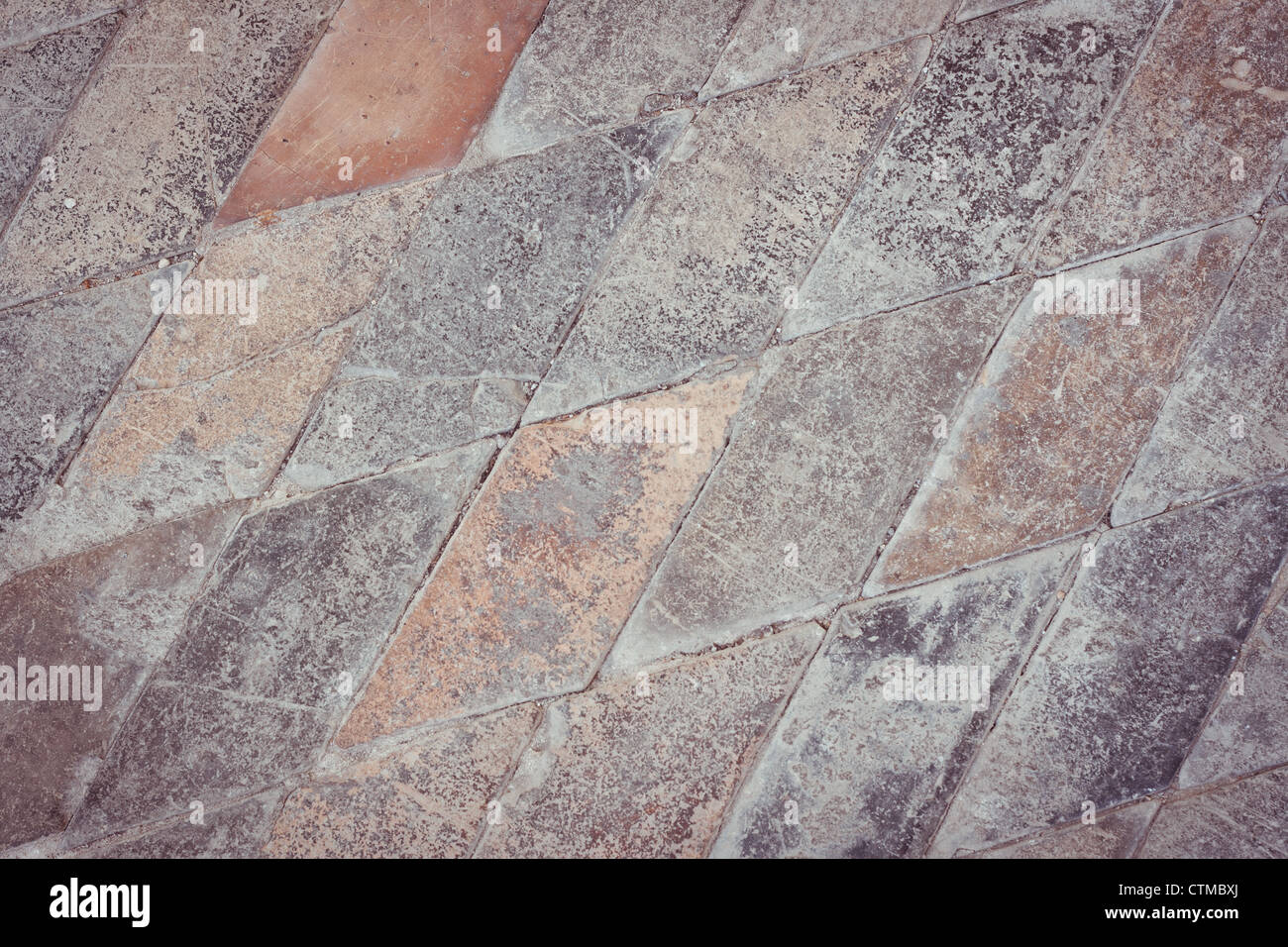 Very old paved church floor background - stone parallelogram tiles ...