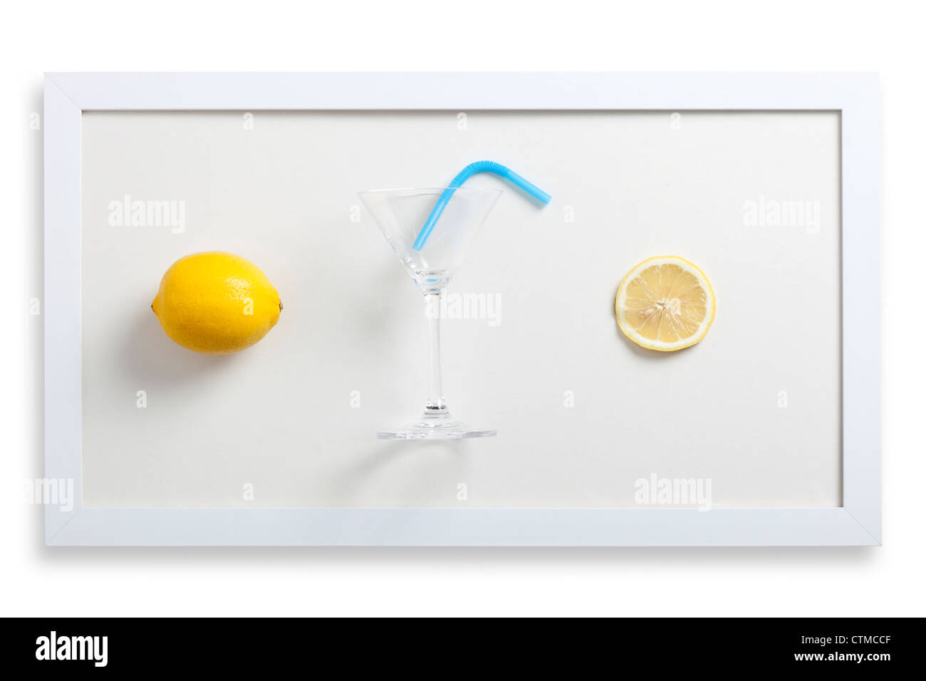 Lemon and cocktail glass Stock Photo - Alamy