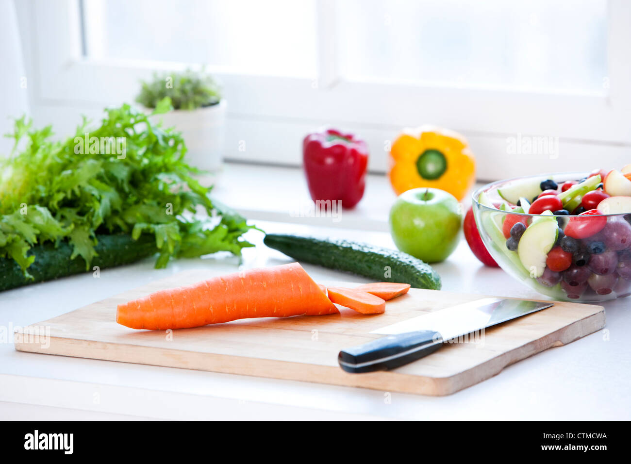 Vegetables in kitchen Stock Photo - Alamy