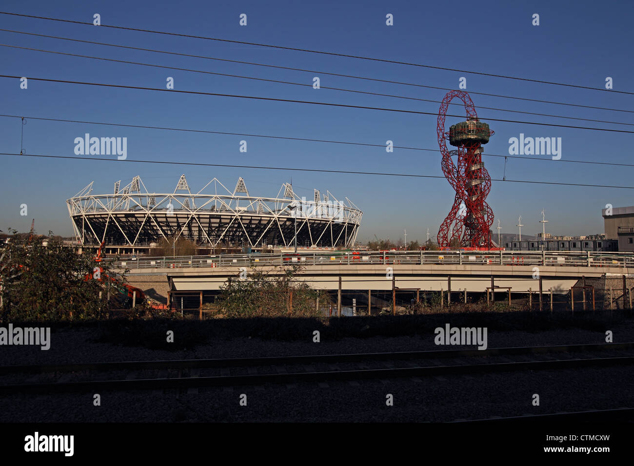 Olympic Stadium ArcelorMittal Orbit Olympic Park London England Stock ...