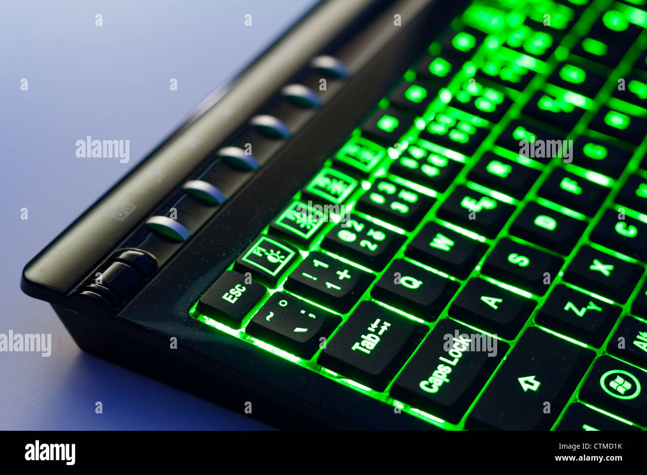 Closeup of a modern backlit keyboard Stock Photo - Alamy