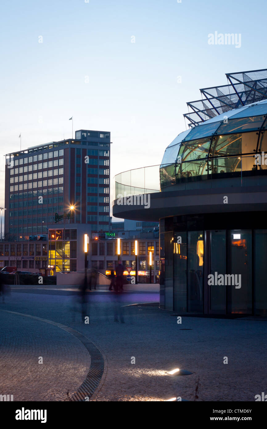 View of the famous Bata's administrative building no.21 and Eva Jiricna ...