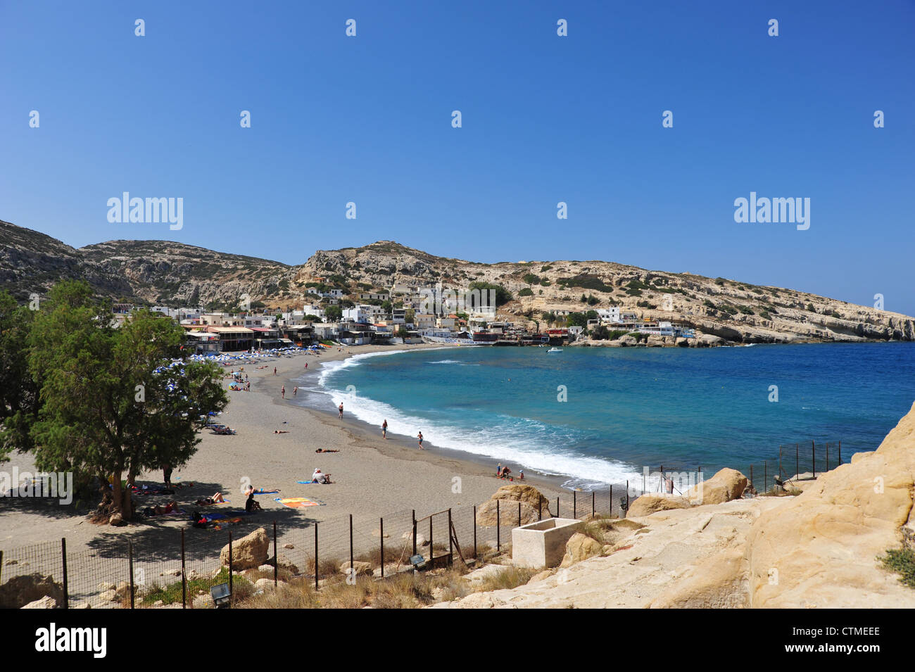 Greece beach sunbathers hi-res stock photography and images - Alamy