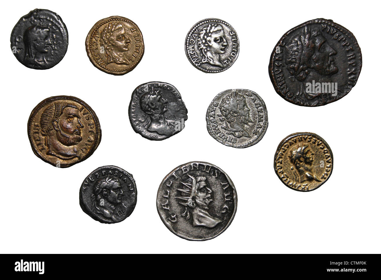 Roman coin augustus Cut Out Stock Images & Pictures - Alamy