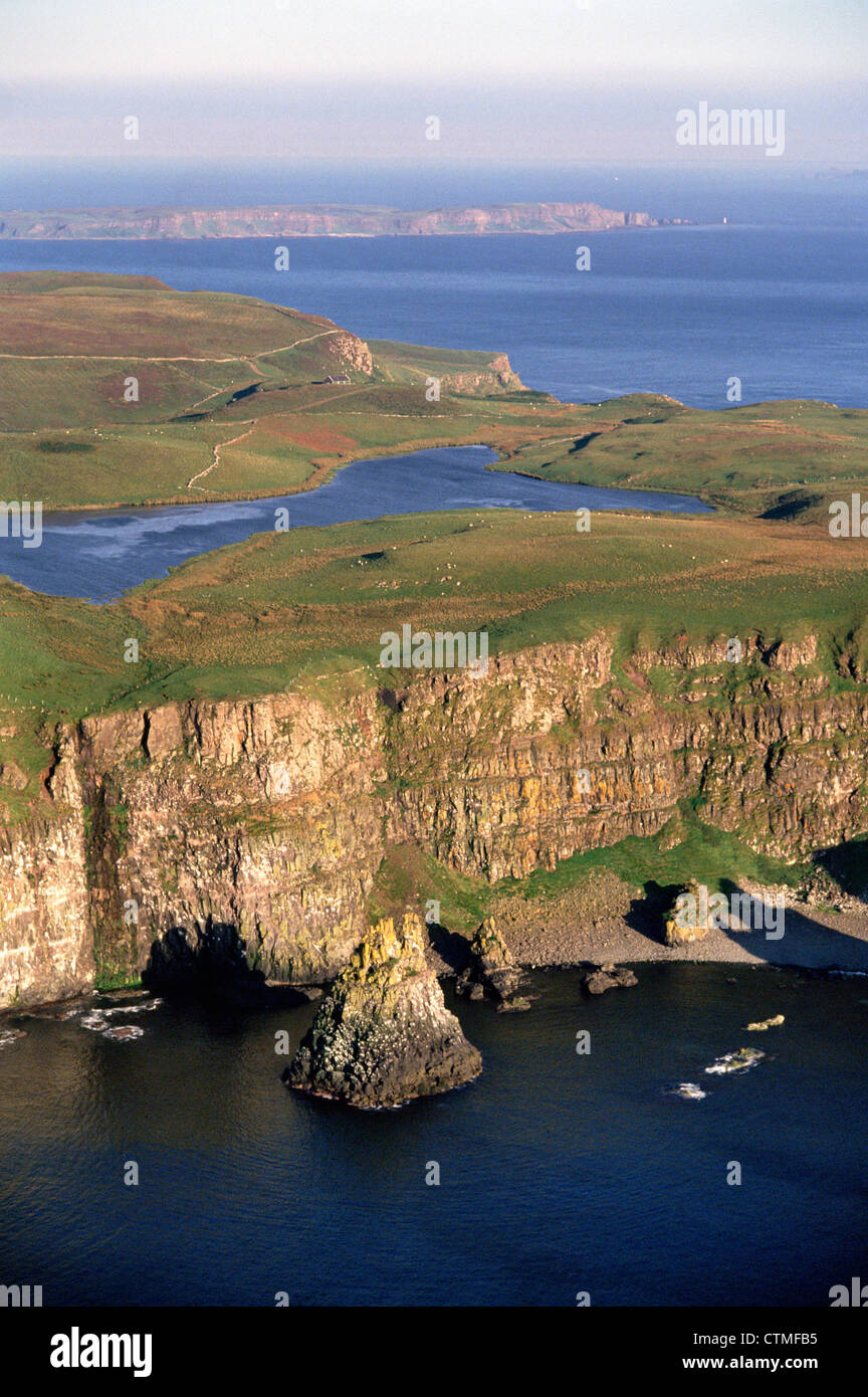 Aerial view over Rathlin Island, Northern Ireland Stock Photo - Alamy