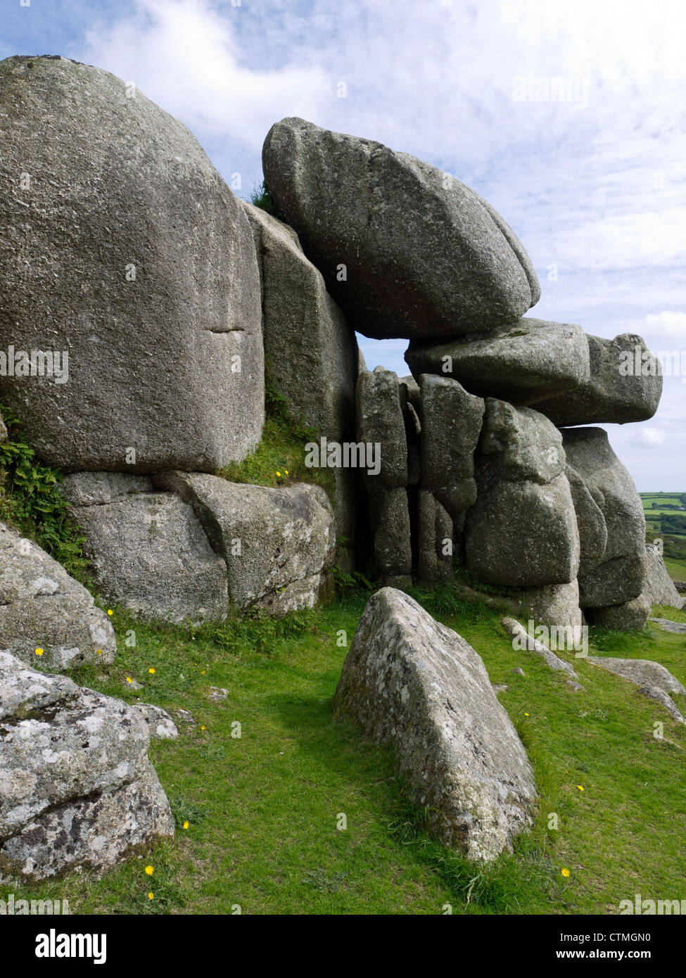 Granite rocks at Helman Tor in Cornwall Stock Photo - Alamy