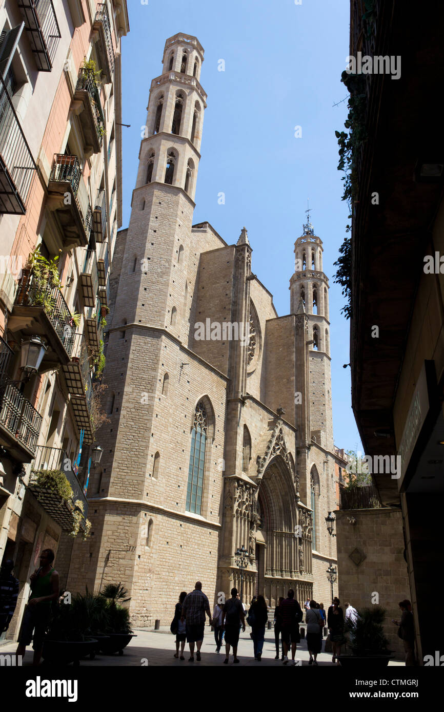 Barcelona, Spain. Santa Maria del Mar church Stock Photo - Alamy