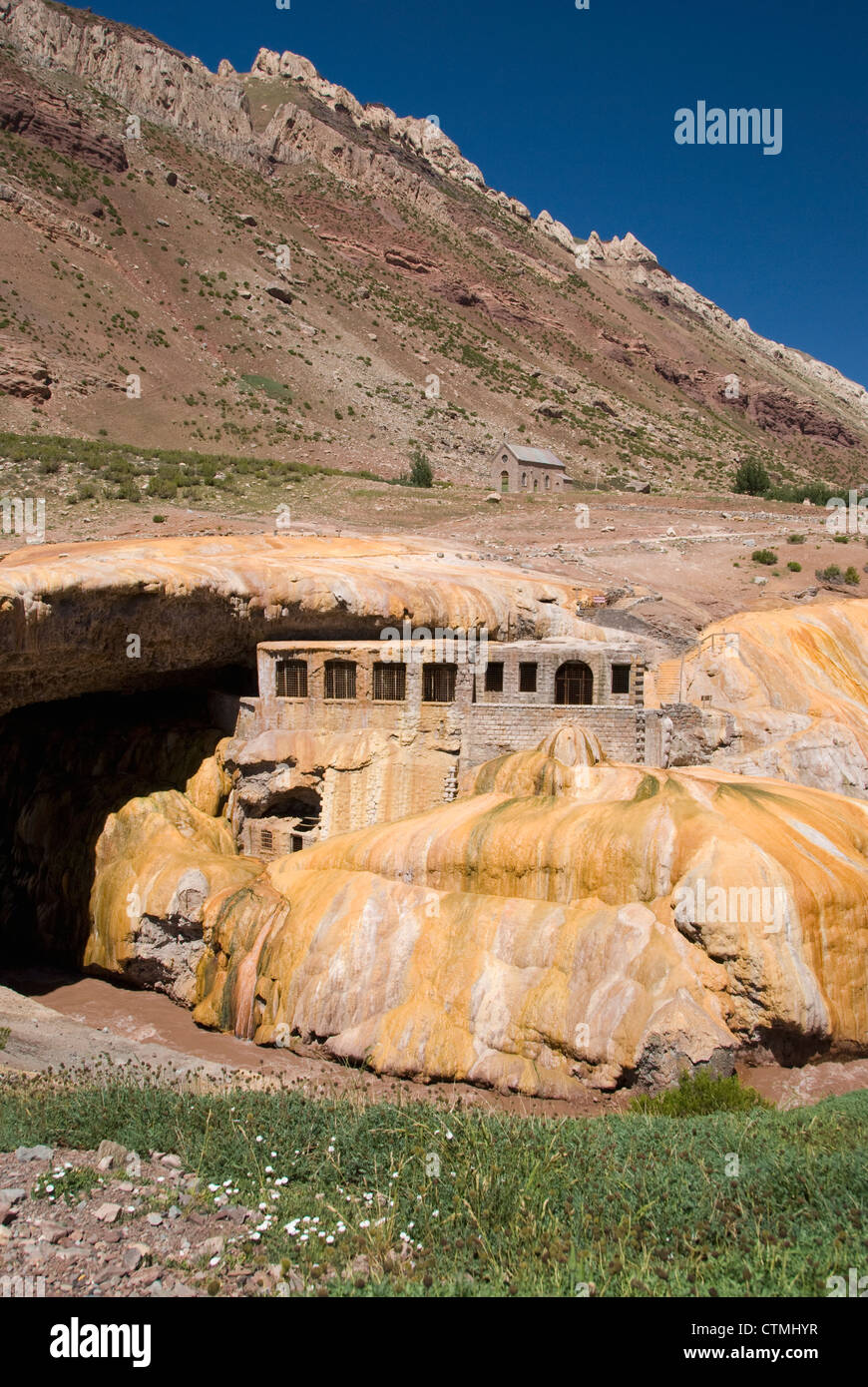 The Old Hot Springs And Spa Building At Puente Del Inca; Mendoza ...