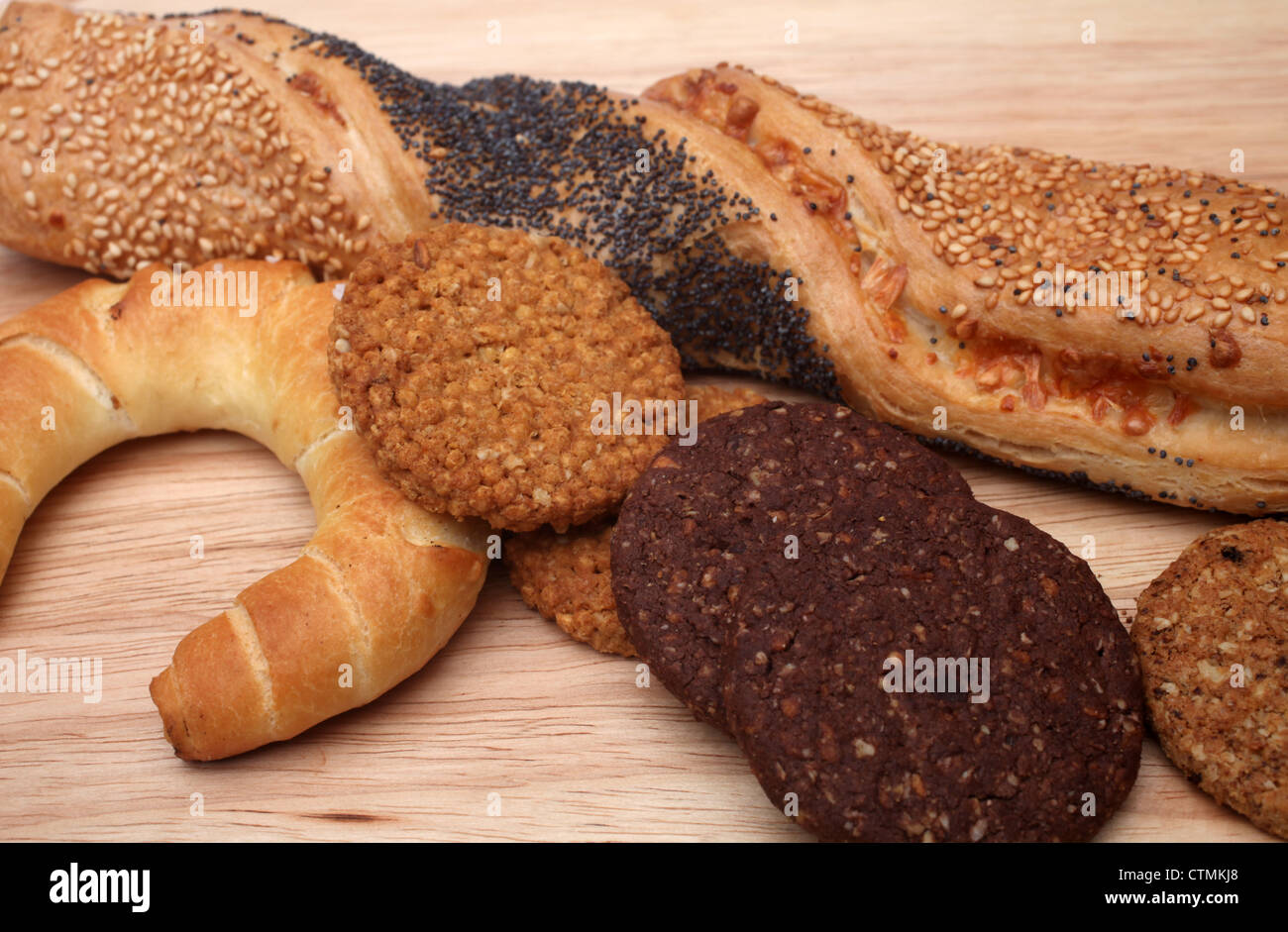 Assortment of baked bread Stock Photo - Alamy