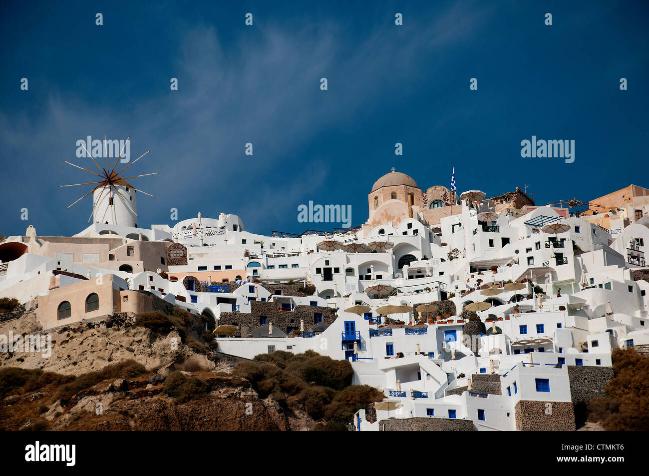 The greek island of Santorini in Cyclades islands Stock Photo - Alamy