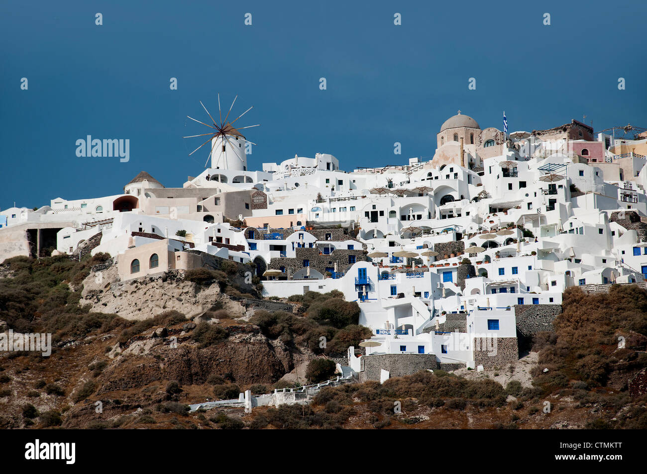 The greek island of Santorini in Cyclades islands Stock Photo - Alamy