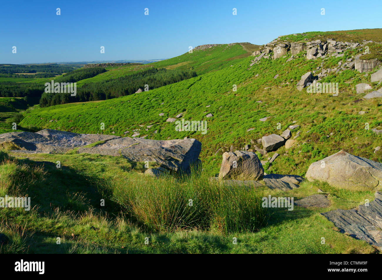 UK,Derbyshire,Peak District,Upper Burbage Valley,View Towards Fiddler's ...