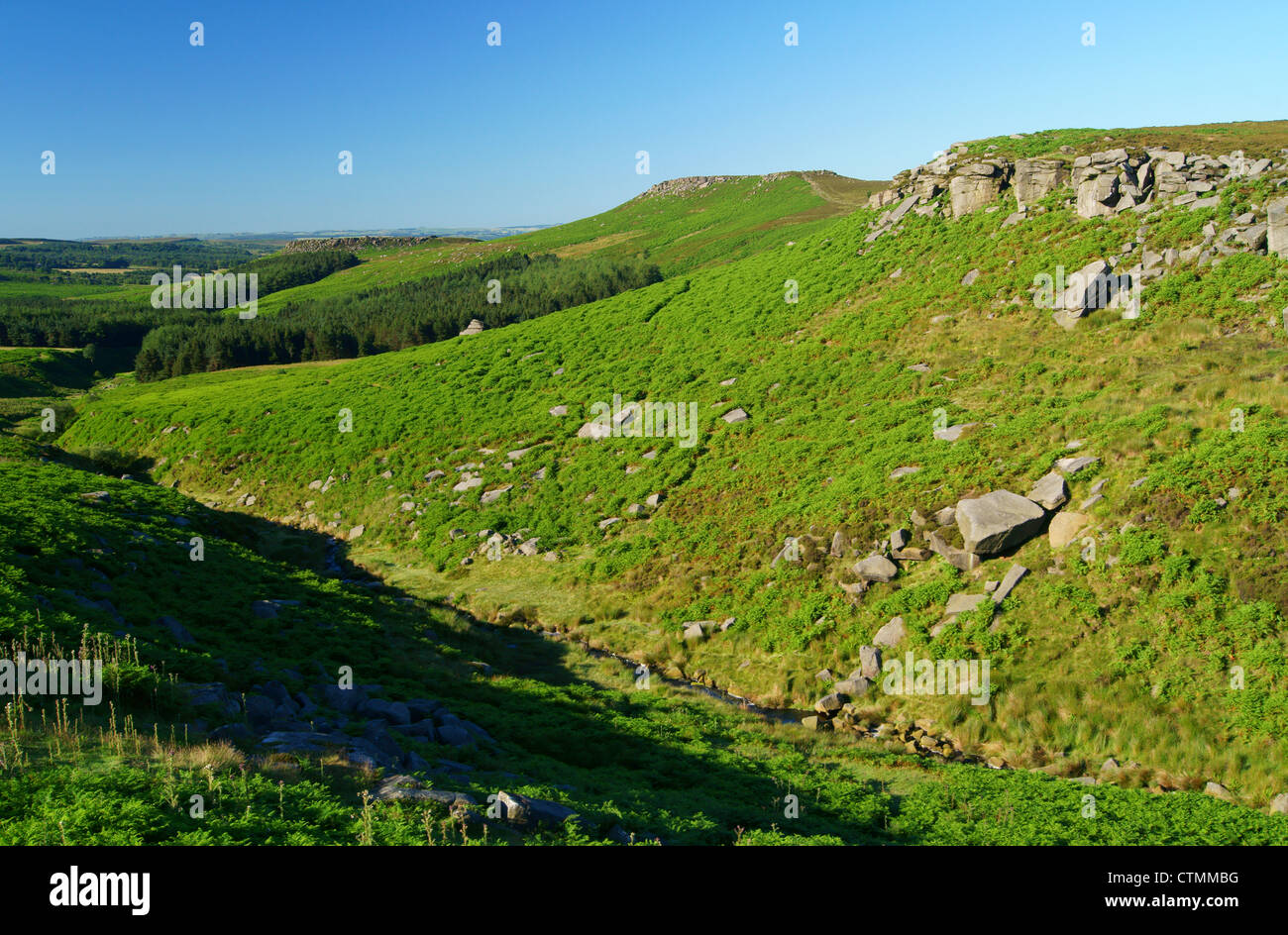 UK,Derbyshire,Peak District,Upper Burbage Valley,View Towards Fiddler's ...