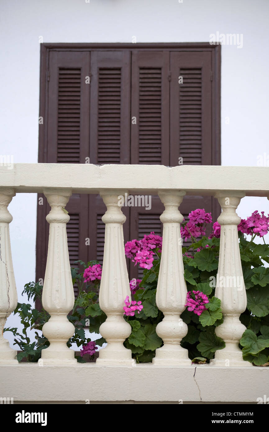 Closed shutters, Rhodes Island, Greece Stock Photo - Alamy